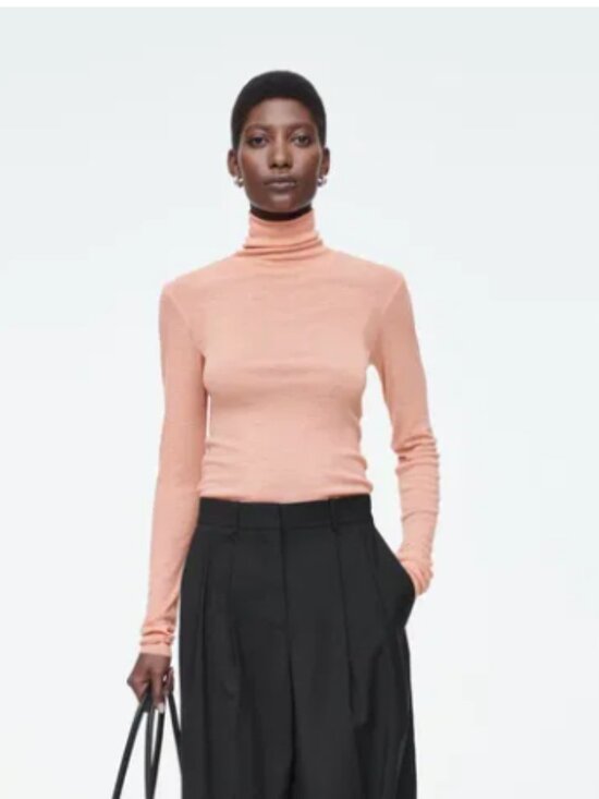 COS | Sweaters | Cos Merino Wool Turtleneck In Soft Apricot L | Poshmark